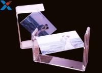 China Plexiglass PMMA Custom Acrylic Frames Double Rotating U Shape Picture Table Frame for sale