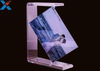 China Plexiglass PMMA Custom Acrylic Frames Double Rotating U Shape Picture Table Frame for sale