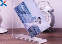 China Plexiglass PMMA Custom Acrylic Frames Double Rotating U Shape Picture Table Frame for sale