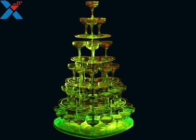 China Heart Shape Perspex Display Stand  , 5 Layers Champagne Acrylic Display Shelves for sale