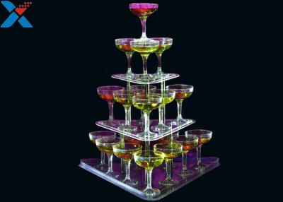 China Clear 3 Layer Acrylic Wine Holder , Lucite Display Stands Durable And Chemical Stability for sale