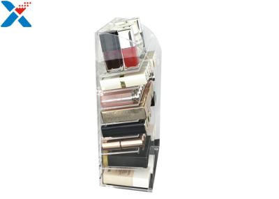 China Large Acrylic Cosmetic Display Stand , 6 Layer Acrylic Makeup Display Stand for sale