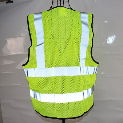 China Class 1 Class 2 Construction High Visibility Vest With Pockets Traffic Bike Hi Vis Vest Belt Gray Yellow for sale