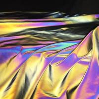 China Iridescent Rainbow Reflective Fabric - 140cm Width, 330 cd/(lx.m²) Brightness, EN20471 Certified Safety Material for sale