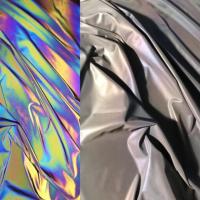 China Iridescent Rainbow Reflective Fabric - 140cm Width, 330 cd/(lx.m²) Brightness, EN20471 Certified Safety Material for sale