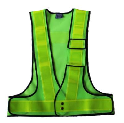 China Harness High Visibility Cycling Reflective Belt For Running Sleeveless Traffic Sports V Shape Reflector for sale