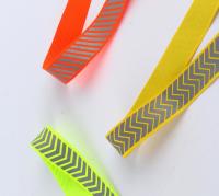 China 1 3/4 Inch Colored Nylon Webbing with Reflective Strip Custom Widths Available for sale