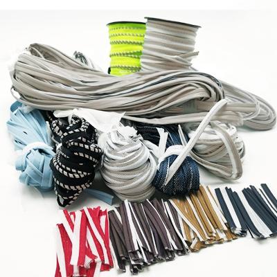 China High Visibility 450cd 100% Polyester TC Fabric Reflective Piping Edging Trim For Garment for sale