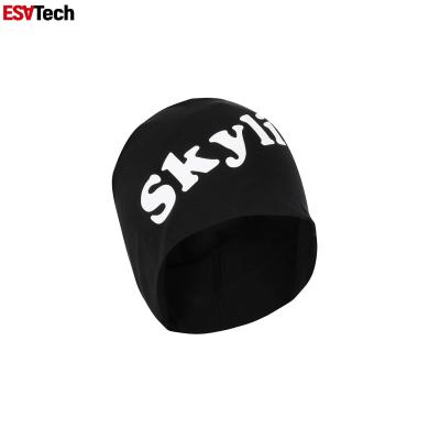 China Orange Hi Vis Beanie Hat Embroidery Logo Solid Color Warm Winter Knit for sale