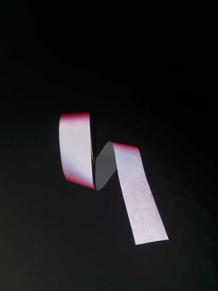 0.25mm Thick Red color Reflective Fabric Size 0.5cm~140cm EN20471