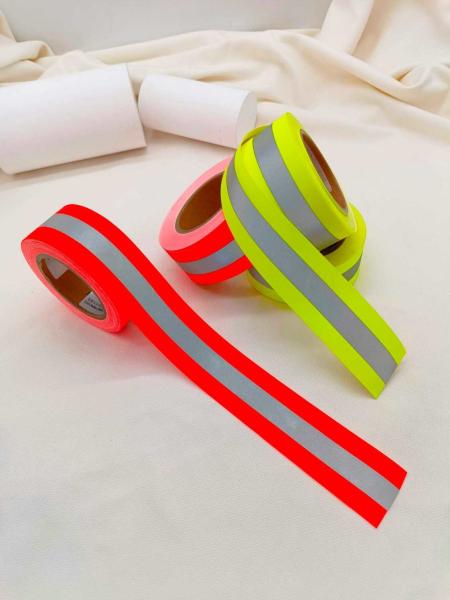  Yellow or Orange red  Reflective Tape For Clothing Fire Retardant Reflective Fabric2 EN 20471