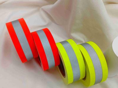 China fireproof flame retardant Reflective Tape For Clothing Fire Retardant Reflective Fabric EN 20471 Class 2 for sale