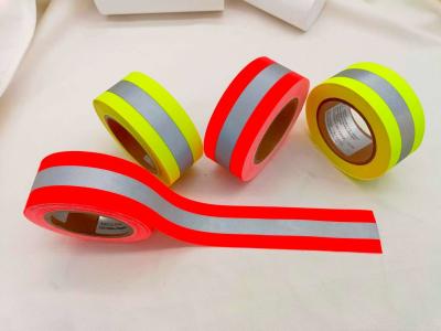 China Fireproof Flame Retardant Reflective Tape material Reflective Warning Tape For Fireman Uniforms for sale