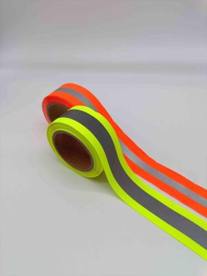 China Orange Reflective Fabric Tape Material Polyurethane Plastic Strips TPU Nylon Plastic Coated for sale
