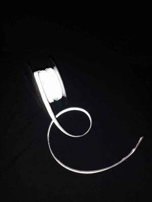China Double / Single Side Silver Reflective Fabric Polyester / Spandex Backing for sale