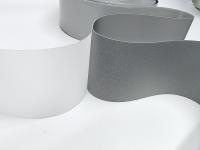 China Silver Elastic Reflective Tape 400cdl High Visibility 50 Cycles Washable 0.5cm-125cm for sale