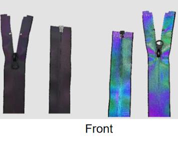 China 5# Closed-End Reflective Zipper Black 3.1cm x 20cm for sale