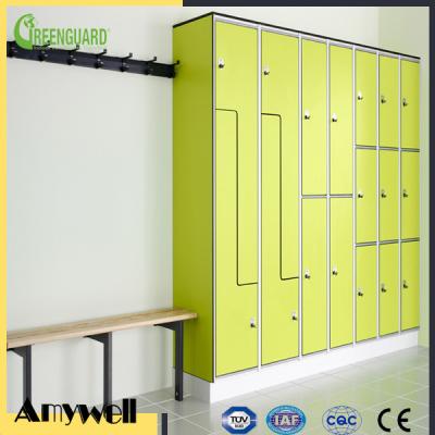 China Amywell SGS passed durable 10mm hpl laminate sheet 8 door gym locker for school for sale