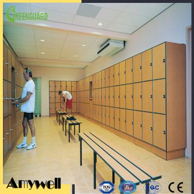 China Amywell Good price oak wood 3 tiers phenolic resin HPL lockers for sale