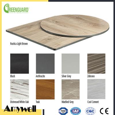 China Amywell Fashion 12mm waterproof black core phenolic resin table top for sale
