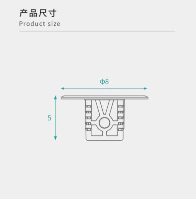 China Zinc Alloy 5mm Shelf Pegs High Stability Metal Shelf Support Pegs With 2 Heads for sale