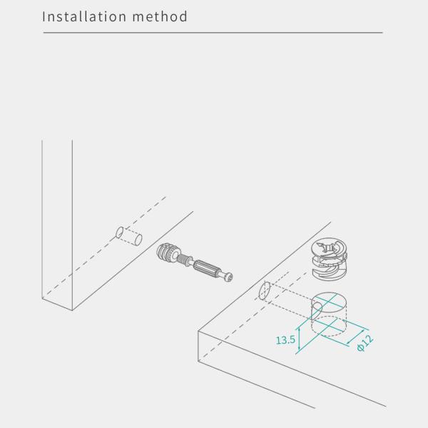 Quality High Reliability Cam Lock Furniture Fittings Industrial For Flat Pack Furniture for sale