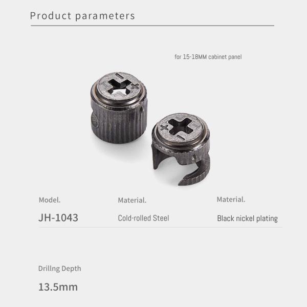 Quality High Reliability Cam Lock Furniture Fittings Industrial For Flat Pack Furniture for sale
