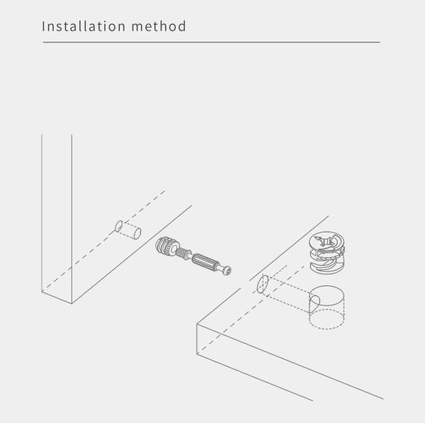 Quality Jh-2031 Steel Minifix Spreading Bolts 40mm Furniture Panel Connector For K/D for sale