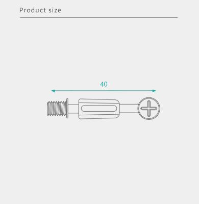 Cina 40 mm Minifix connessione bulloni nichelati, mobili adatti per mobili knockdown in vendita