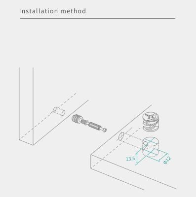 China High Precision Furniture Cam Connector Wall Unit Integration Black Nickel Plated Flat Pack Furniture Fitting For Kd Furniture for sale