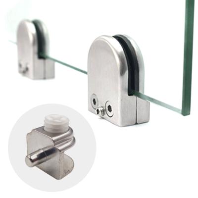 China Nickel Plated C Shape Glass Mounting Clips For 2-8 Thickness Glass In Zinc Alloy for sale