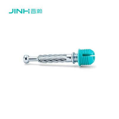 China Parafuso de expansão para haste de conexão Minifix JINHAN JH-2145 - Aço laminado a frio zincado azul com bucha de expansão de nylon para montagem de móveis de painel de 15mm+ à venda