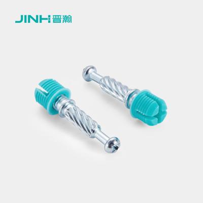 Cina JINHAN JH-2148 Minifix Spreading Bolt: 32mm Cold Rolled Carbon Steel Connector Rod con Nylon Expansion Bolt per mobili da 15mm+ in vendita