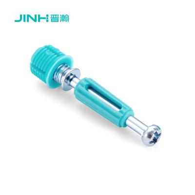 Cina Kit connettore per mobili JH-2162 - Set di fissaggio eccentrico per assemblaggio pannelli da 15mm+ | Bullone in acciaio al carbonio con espansore in nylon | Raccordo hardware zincato blu da 41mm in vendita
