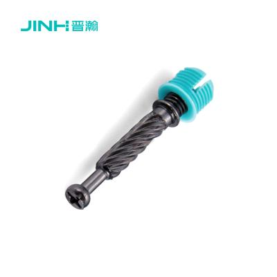 Κίνα JH-2168 Βίδα έκκεντρου επίπλων Μπουλόνι διαστολής Ψυχρής έλασης Χάλυβας Νάιλον Μαύρο Νίκελ Επιμετάλλωση 40mm Μήκος για Πάνελ 15mm-40mm προς πώληση