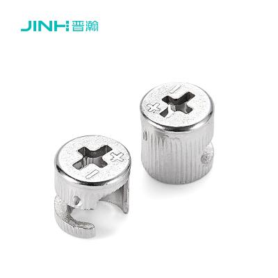 China Jinhan Easy To Install 15mm Cam Lock Jh-1050 | Cold Rolled Steel Nickel Plated Cam Connector | Concealed Fastener For Cabinets for sale