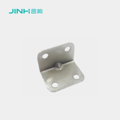China JH-17011 11.5x11.5mm Metal Corner Bracket, High-Strength Steel White Zinc-Plated, Concealed Fastener for sale