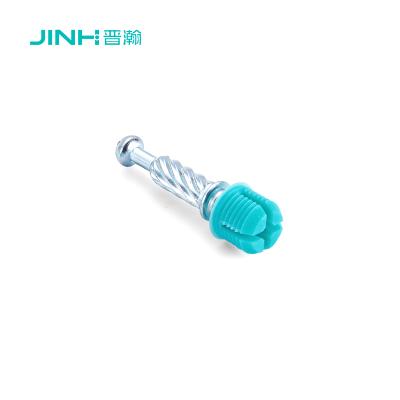 Cina JH-2148 32 mm di lunghezza camma serratura di fissaggio vite, 3-in-1 connettore di fissaggio con nylon bullone di espansione, 32 mm di lunghezza in vendita
