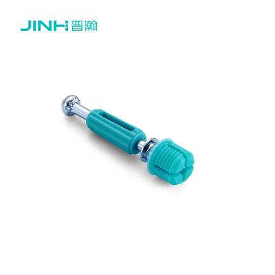 Cina Vite connettore a camma di lunga durata JH-2162, serratura a camma in acciaio zincato da 41 mm con manicotto in nylon e bullone di espansione in vendita