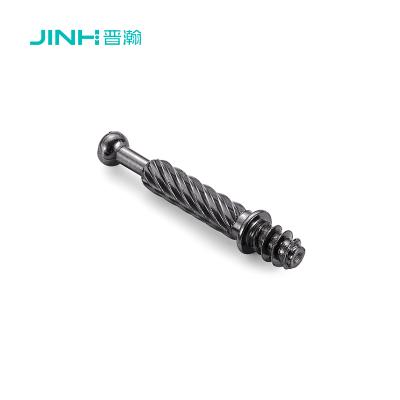 Cina Jh-2167 Vite a camme ad alta resistenza per assemblaggio mobili, acciaio al carbonio trafilato a freddo, nichel nero placcato, lunghezza 40mm in vendita