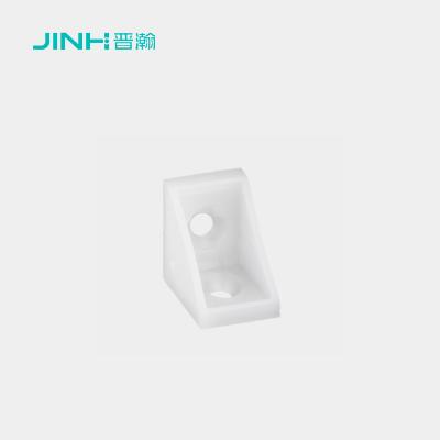 China JH-17004 10x10mm Plastic Corner Bracket for Furniture - High-Strength PE, Hidden Installation, Injection Molded Connector for Cabinet & Wardrobe Panel Joints for sale