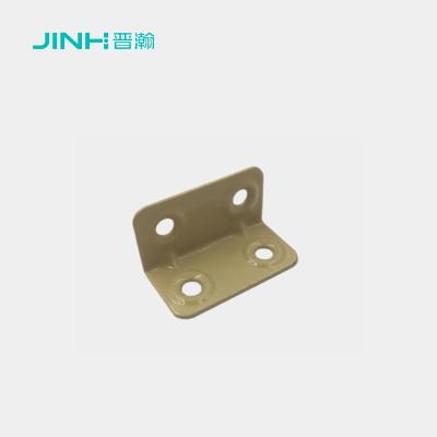 China JINHAN JH-17013 12x12mm High Strength Steel Corner Bracket, Zinc Plated, 4-Hole Hidden Fastener for Cabinet & Wardrobe for sale