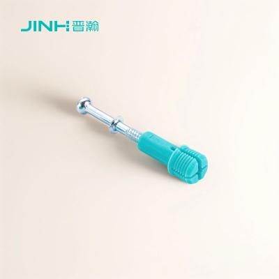 China JINHAN JH-2063 3-in-1 Fastening Connector Rod with Expansion Bolt & Minifix Spreading Bolt | Cold Rolled Carbon Steel & Nylon | Zinc Plated for High Strength & Concealed Installation for sale