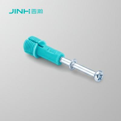China JH-2138 Minifix Spreading Bolt & Connector | Cold Rolled Steel High Strength | 36mm Fastening Bolt for 15mm+ Boards | Hidden Installation with Nylon Expansion Plug for sale