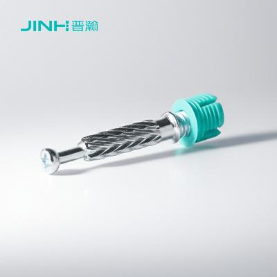 China JINHAN JH-2145 Minifix Spreading Bolt & Connector Rod - 40mm, Blue Zinc Coated Cold Rolled Steel with Nylon Anchor for 15mm+ Board Cabinet & Wardrobe Fastening for sale