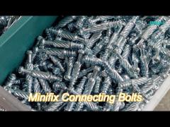 40mm Length Cold Rolled Steel Cam Bolt Screw , Furniture Fixing For Panel-Type Furniture