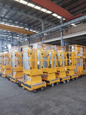 China Push Around Aluminium  Vertical Mast Lifts Strong Structure Smooth Lifting for sale