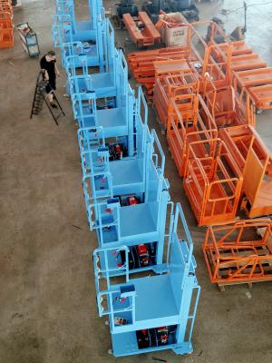 China Gemakkelijk te verplaatsen Semi Electric Aerial Stock Picker Lift Met Bule Color Te koop