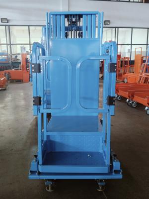 China Gemakkelijk te verplaatsen Semi Electric Aerial Stock Picker Lift Met Bule Color Te koop