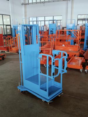 China Gemakkelijk te verplaatsen Semi Electric Aerial Stock Picker Lift Met Bule Color Te koop